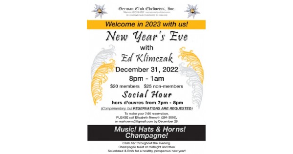 German Club Edelweiss New Years Eve Celebration