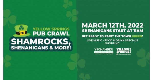 Yellow Springs Pub Crawl - Shamrocks, Shenanigans & More