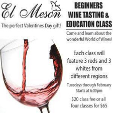 Beginners Wine Tasting and Education Class at El Meson